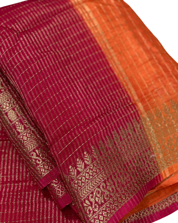 Exclusive 2D Clam Dye Munga Silk Saree (Ayodhya Edition) – Vihaa Couture